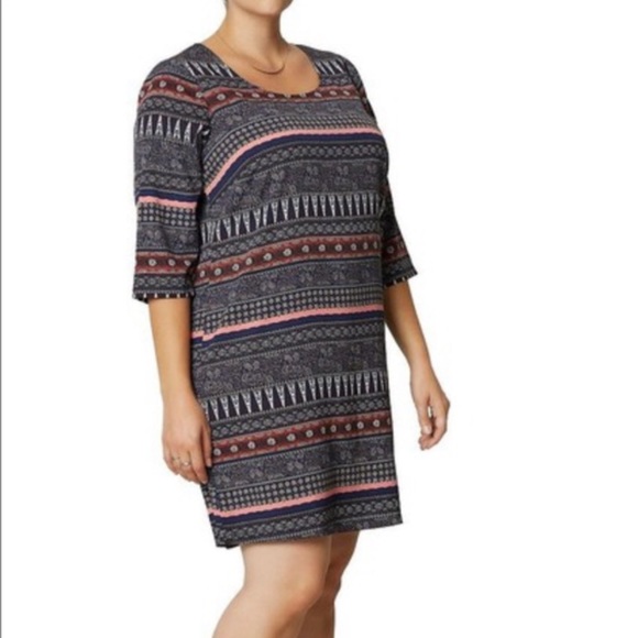 Junarose | Dresses | Juna Rose Rai Zeenan Aztec Mini Dress 34 Sleeves ...